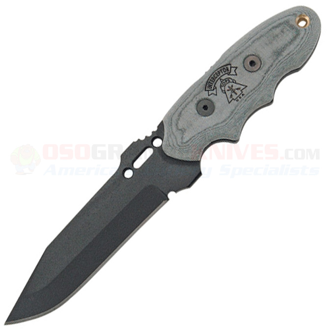 TOPS 331 Interceptor Hunter Point, Black Micarta Handle | OsoGrandeKnives