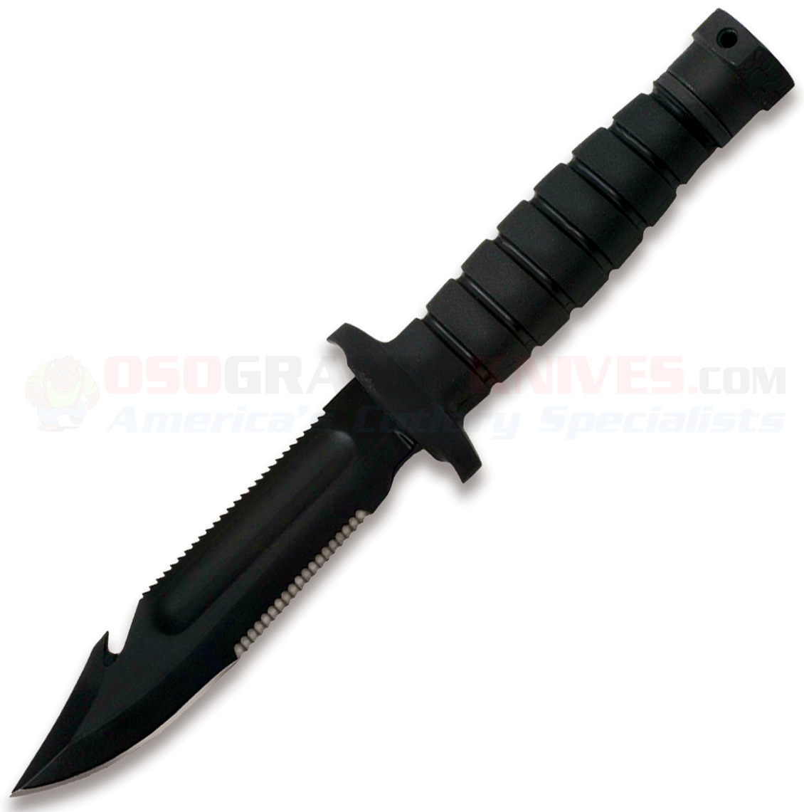 Ontario Spec Plus SP24 USN-1 Survival Knife (5 in. Black Serr) 8480 ...